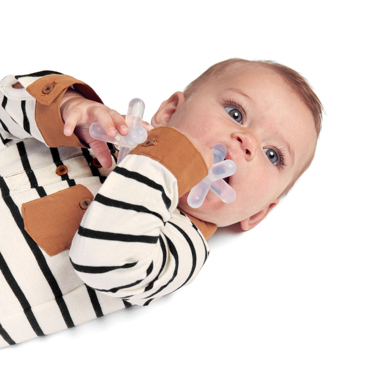 The best baby teether: 1-pack clear silicone teether – Moonjax®